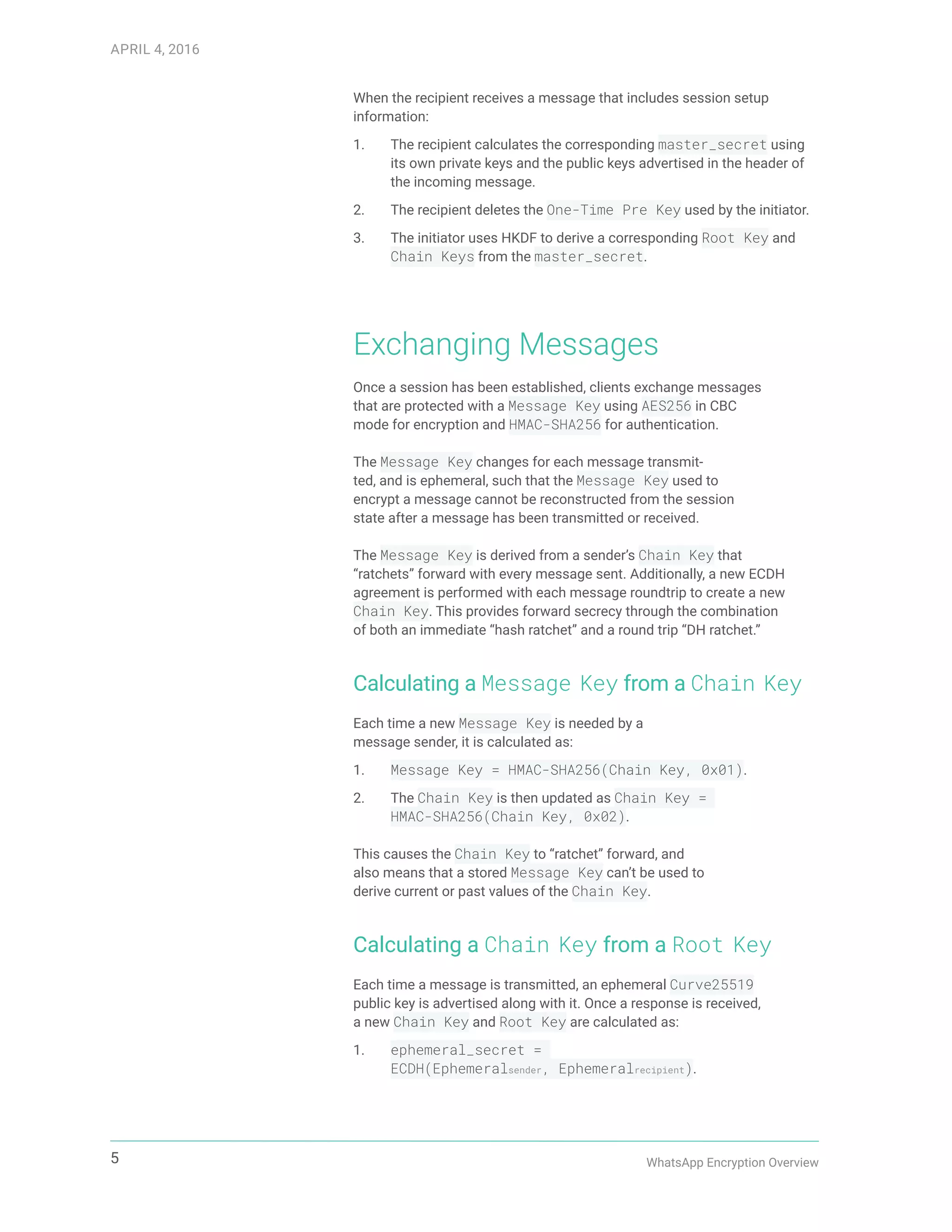 WhatsApp Encryption Overview, Whitepaper | PDF