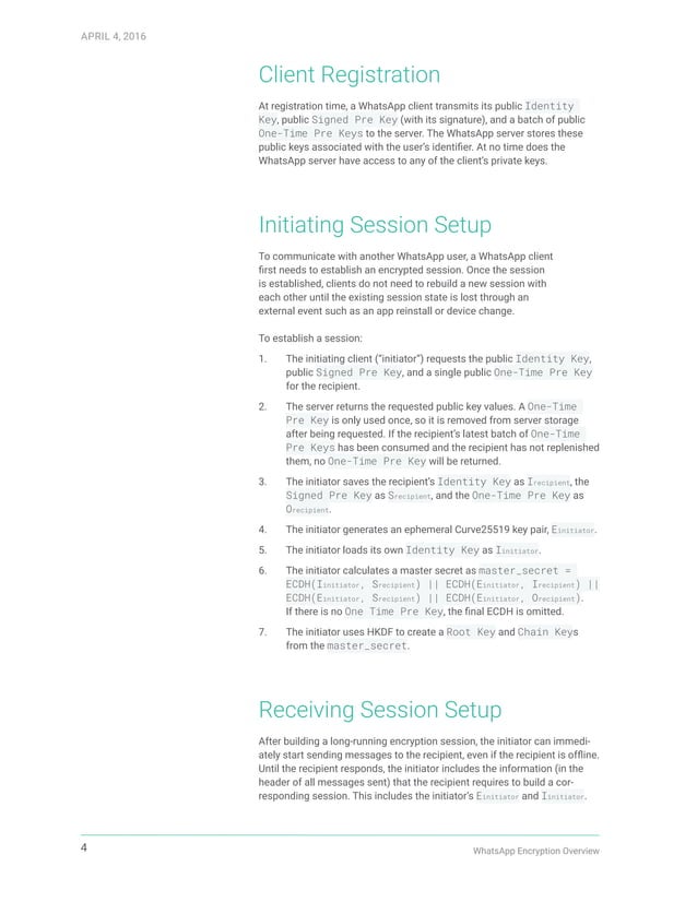 WhatsApp Encryption Overview, Whitepaper | PDF