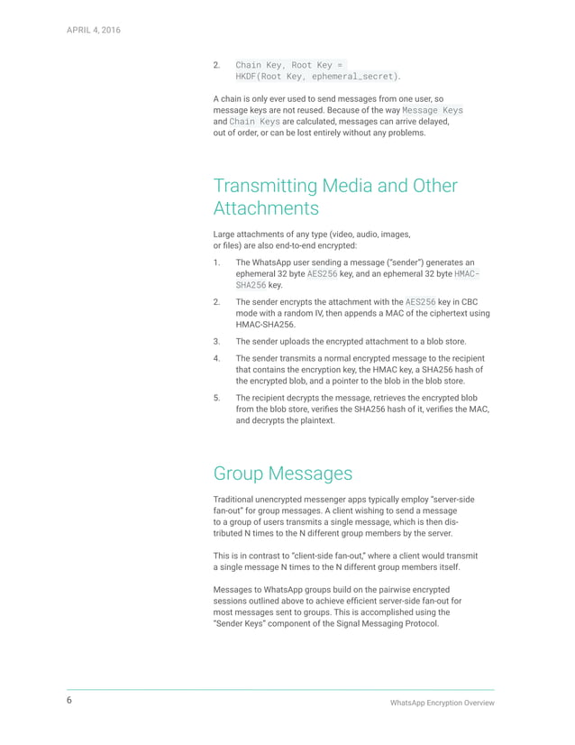 WhatsApp Encryption Overview, Whitepaper | PDF