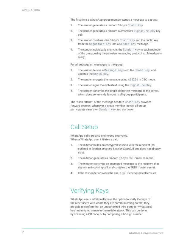 WhatsApp Encryption Overview, Whitepaper | PDF