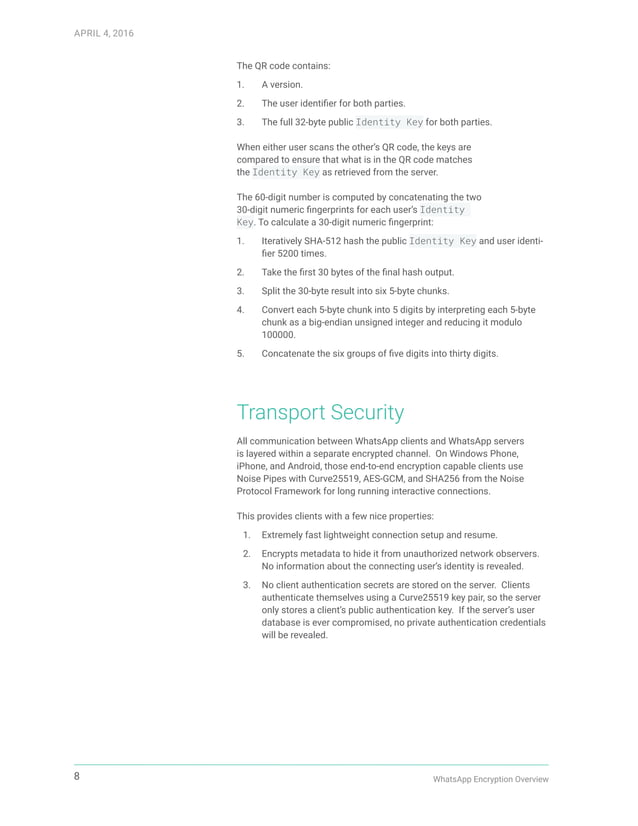 WhatsApp Encryption Overview, Whitepaper | PDF