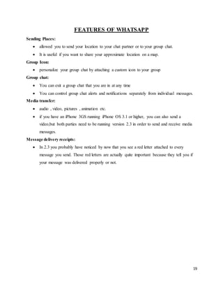 Whatsapp seminar-report | DOCX