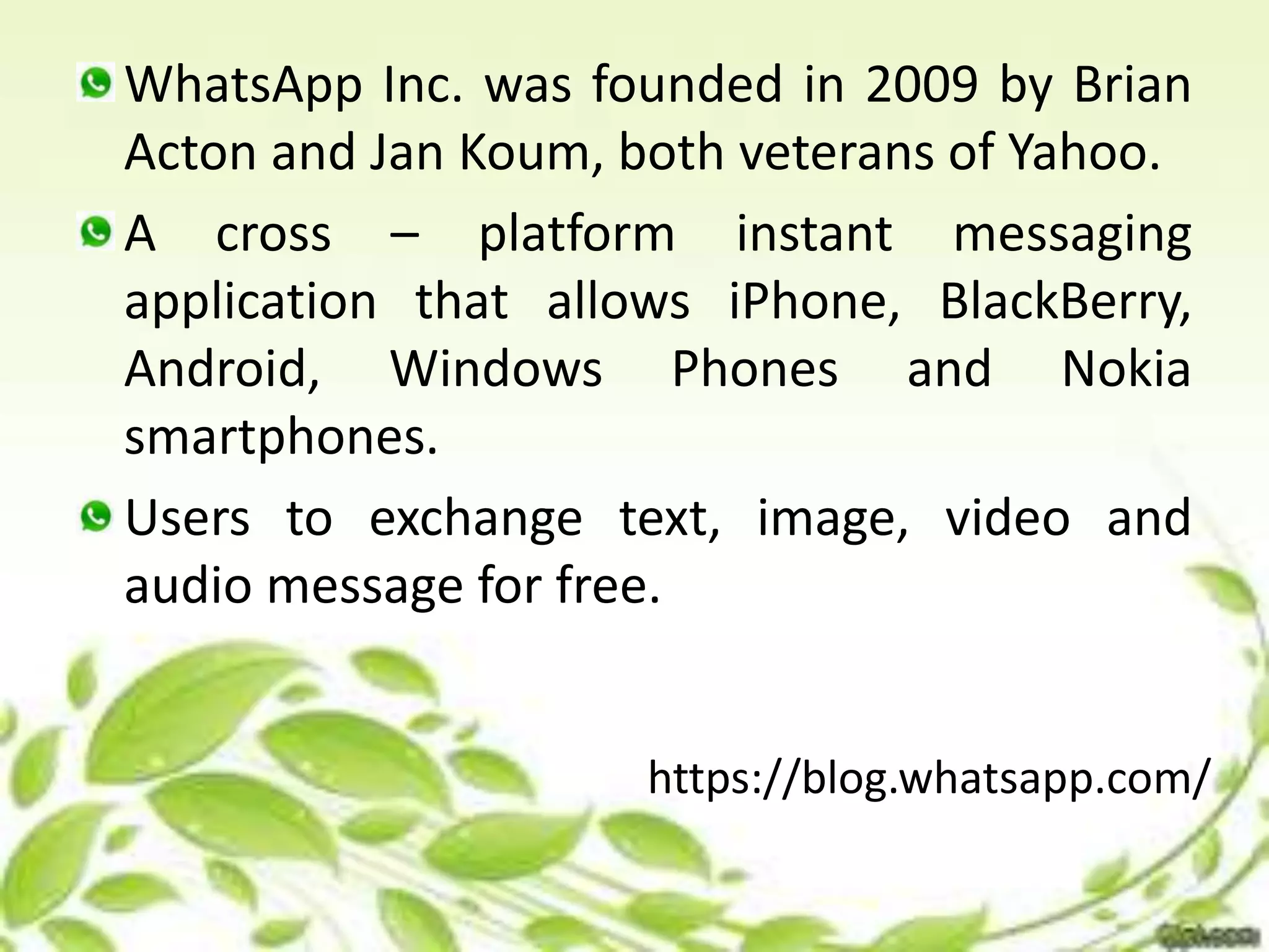 Whatsapp PPT Presentation | PPTX