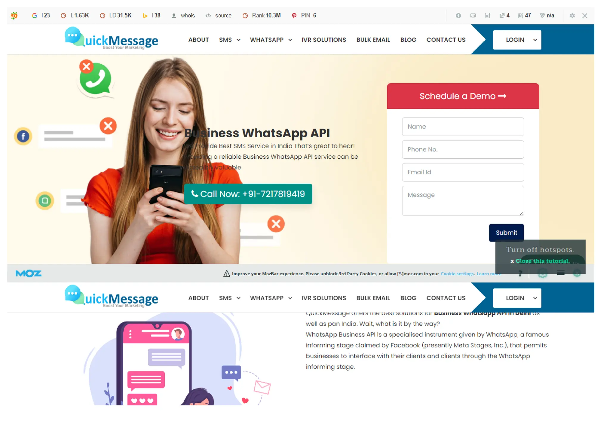 WhatsApp API Solutions in Delhi by QuickMessage | PPT