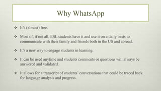 WhatsApp as a learning tool | PPTX