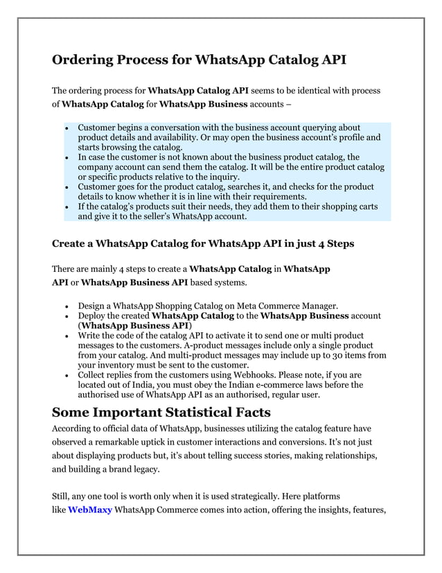 Exploring the Benefits of WhatsApp Catalog Guide (2025) | PDF