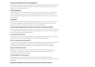 WhatsApp Chatbots The Ultimate l for IToonstant Support | PDF