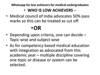 Whatsapp for low achievers | PPTX