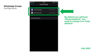 Whats app groups configuration | PPT