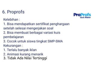 Evaluasi game Proprofs | PPT