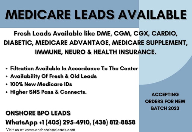 MEDICARE LEADS AVAILABLE | PPT