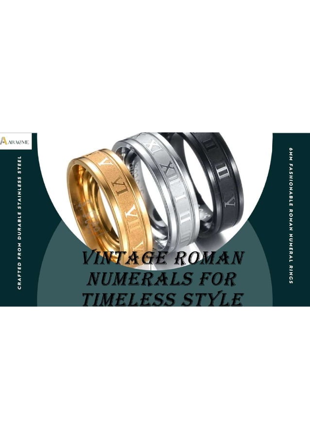 2022 Vintage Roman Numerals Men Rings | PDF