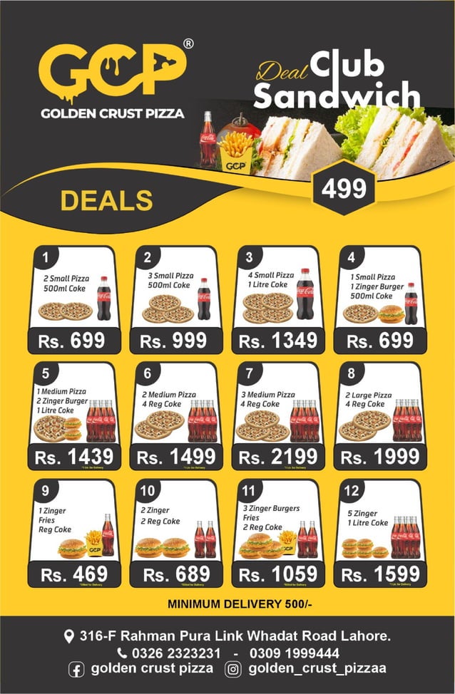 new upadated Golden Crust Pizza Menu for you | PDF