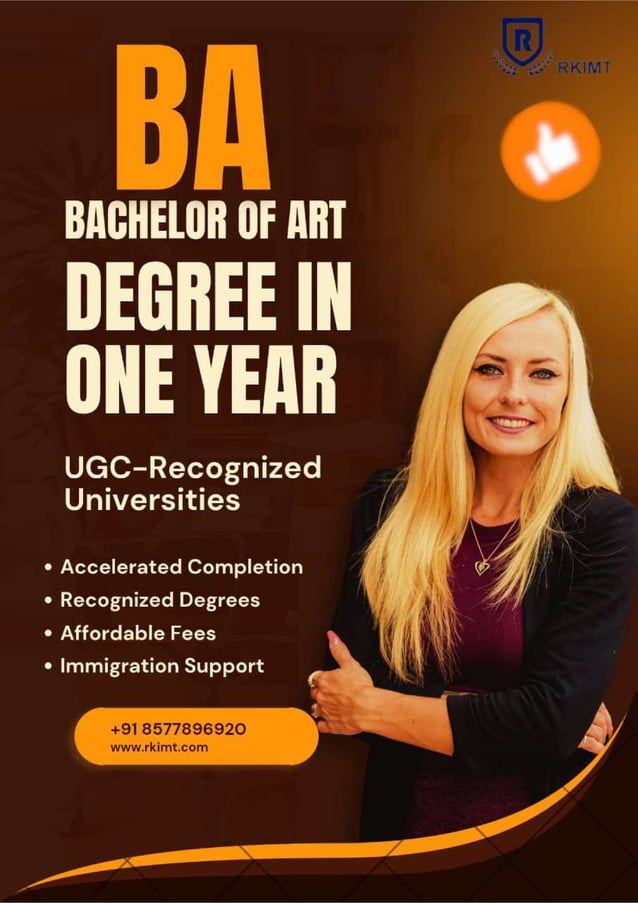 BA Bachelor Of Art Degree In One Year program | PDF