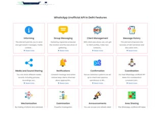 WhatsApp Unofficial API Features and Benefits for Developers | PPT
