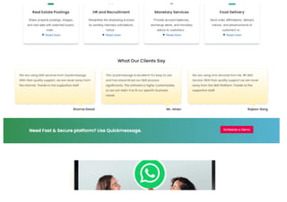 WhatsApp Unofficial API Features and Benefits for Developers | PDF