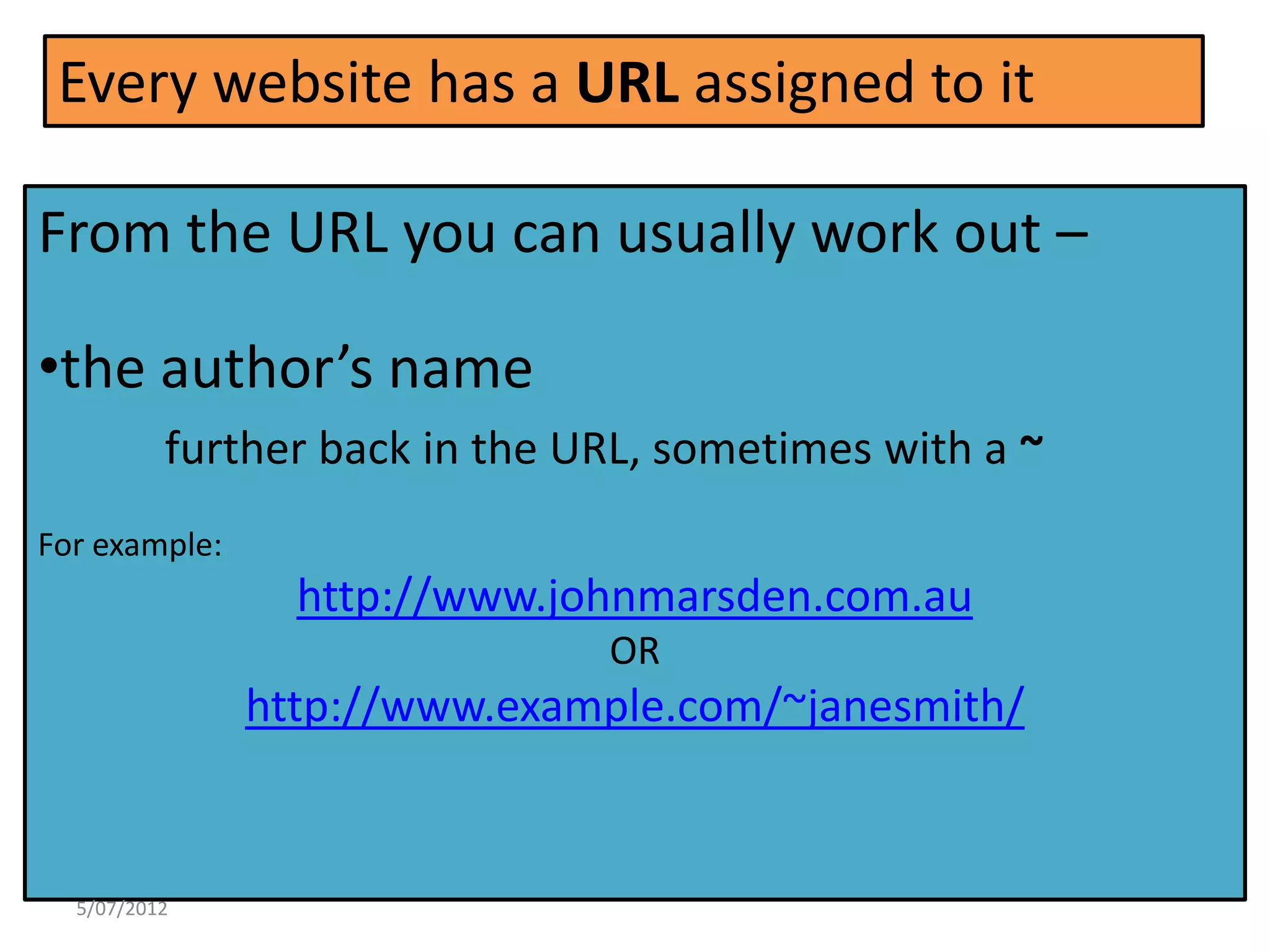 What's a url | PPT