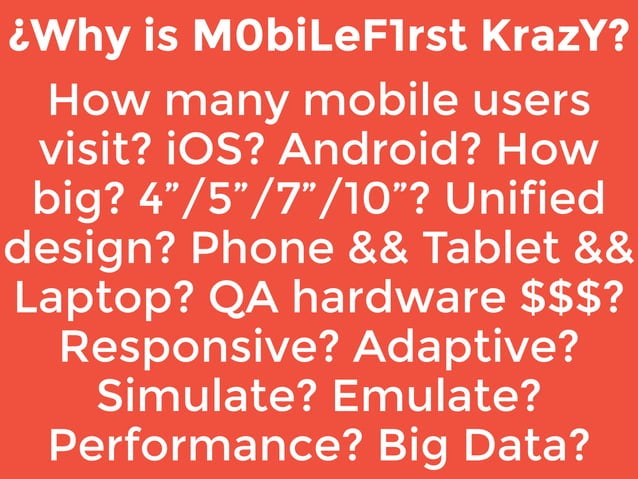 UXPA Dallas - Google Analytics and What's Before Mobile First | PPT