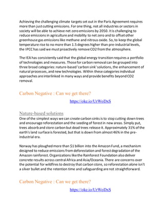Carbon Negative Technology | DOCX