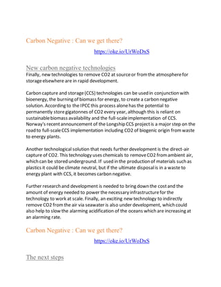 Carbon Negative Technology | DOCX