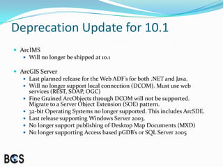 What's Coming At ArcGIS 10.1 - CSRA GIS User Group Meeting | PPT
