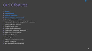 What's Coming in C# 9.0 | PPT