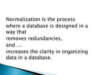What's database normalization | PPTX