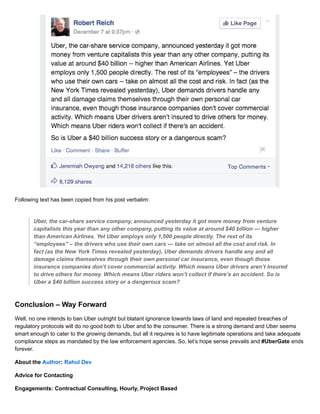 Whats exactly wrong with Uber - Legal Issues in Marketplace Services ...