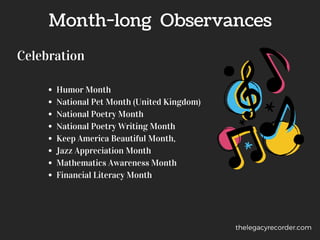 Whats Happening in April | PDF