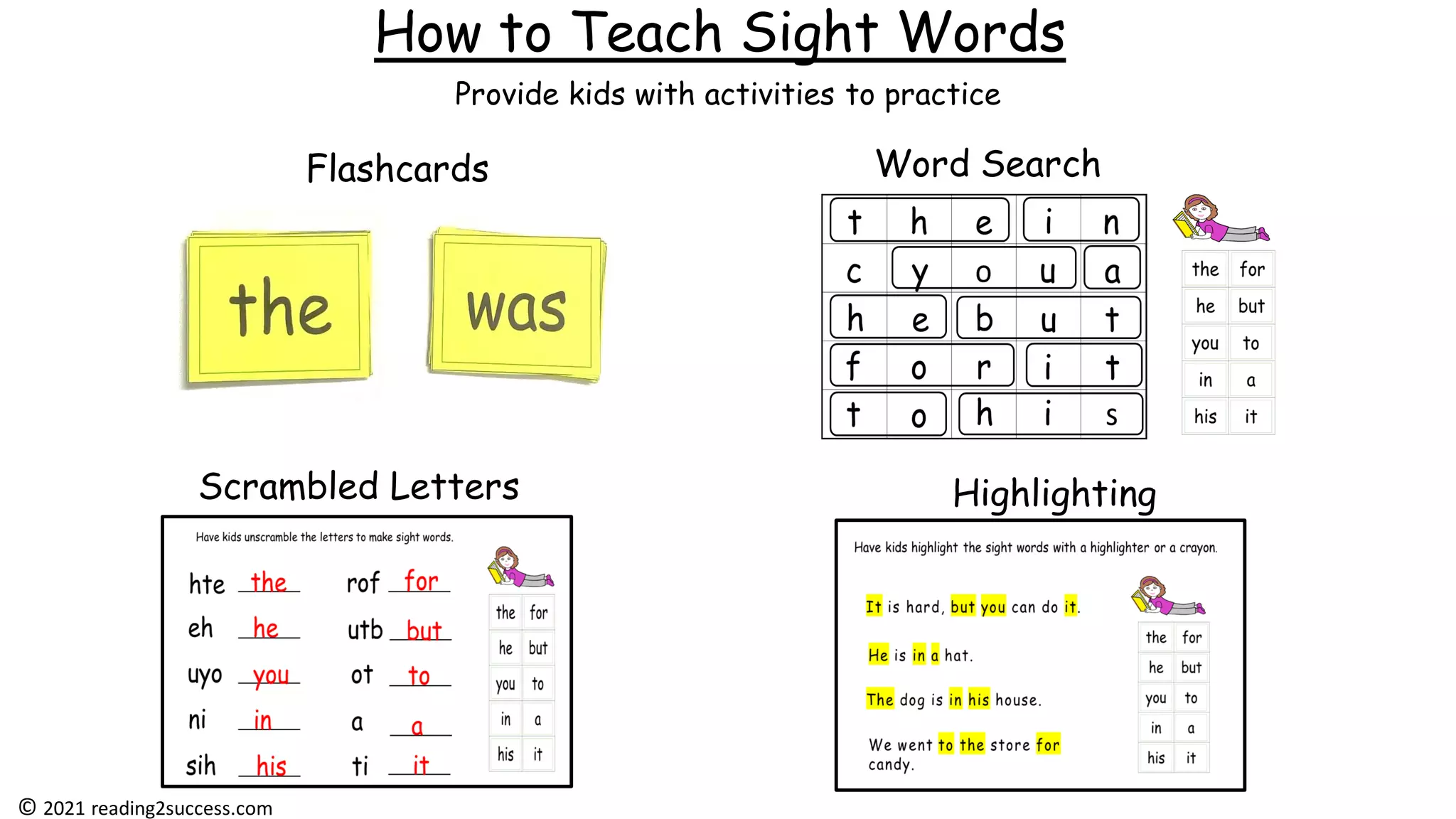 How to Teach Your Kids Sight Words - activities include flashcards ...