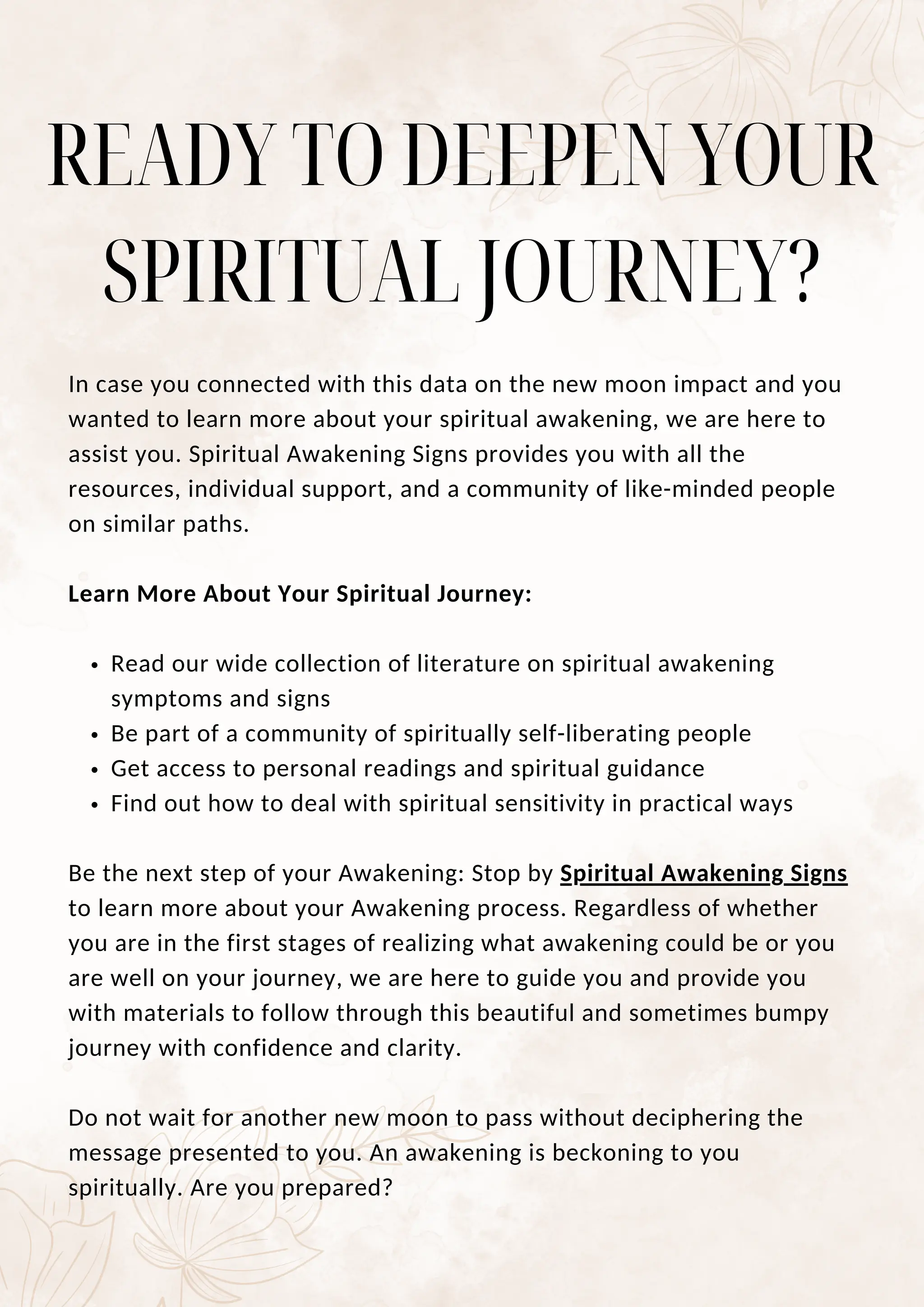 What signs are affected by the new moon? | Spiritual Awakening Signs | PDF