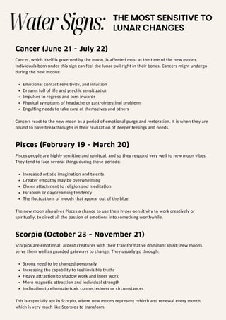 What signs are affected by the new moon? | Spiritual Awakening Signs | PDF