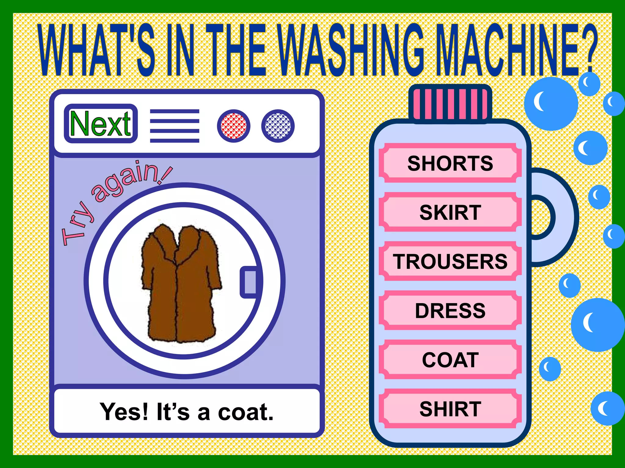 What´s in the washing machine game | PDF