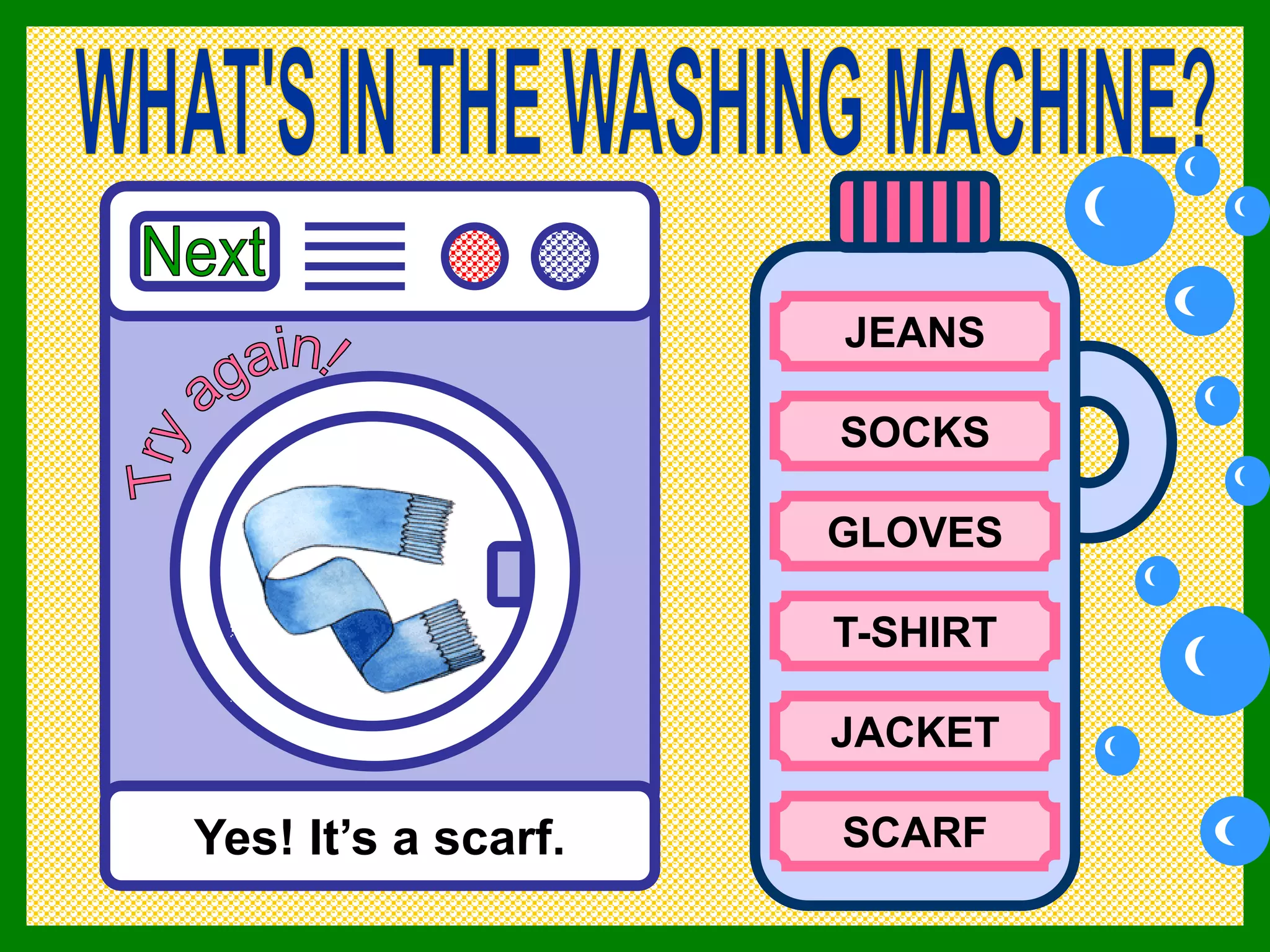 What´s in the washing machine game | PDF