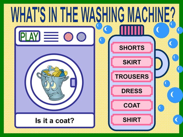 What´s in the washing machine game | PDF