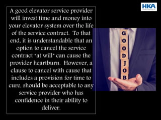WHAT'S IN YOUR ELEVATOR MAINTENANCE CONTRACT? | PPTX