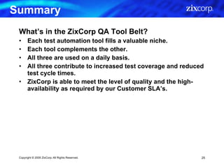 Whats In Your QA Tool Belt? | PPT | Web Development | Internet