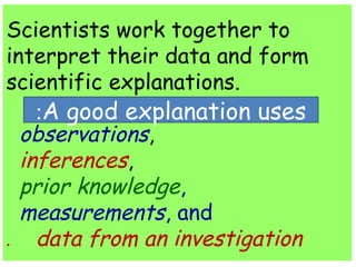 What skills do scientists use | PPT