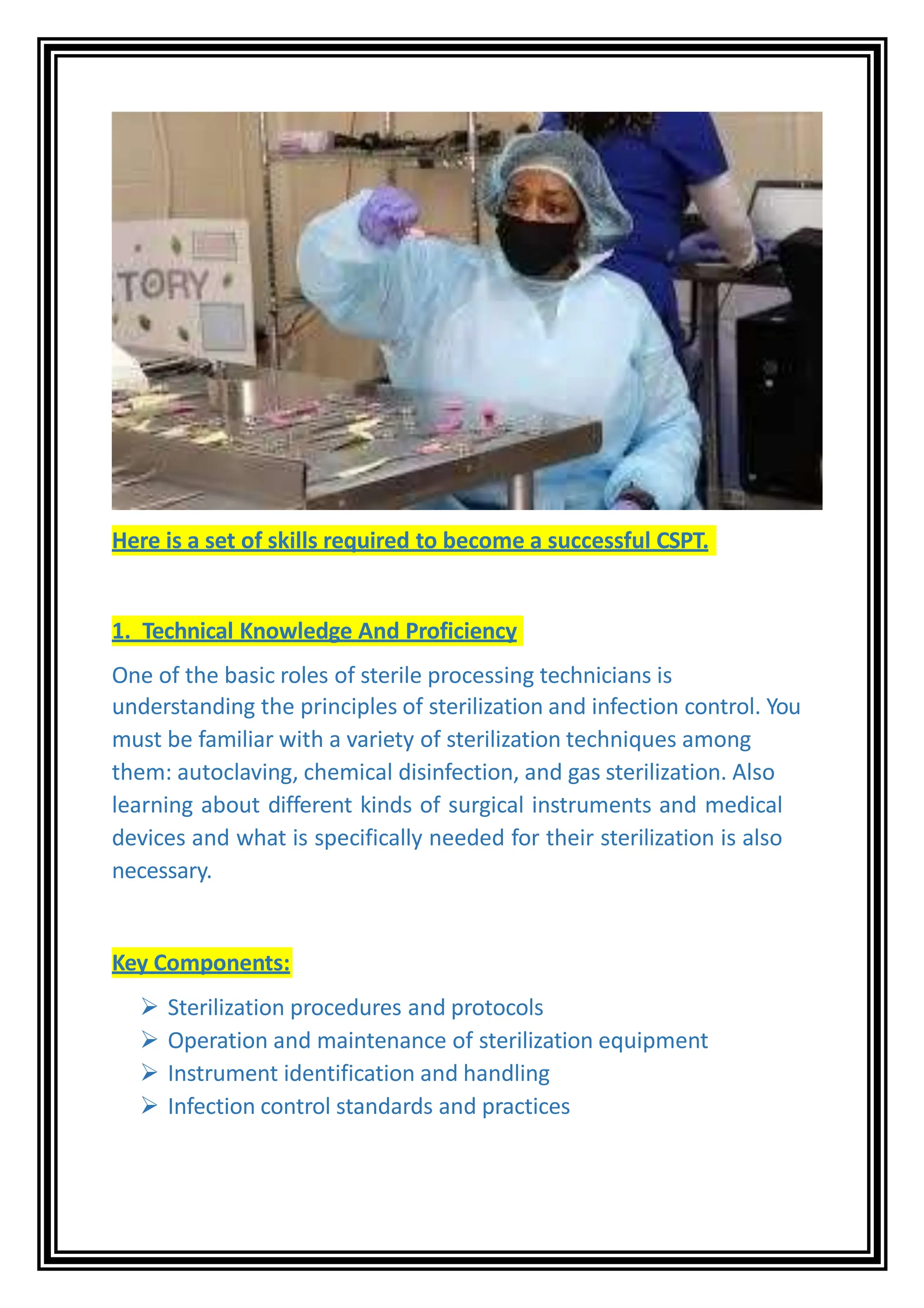 What Skills Do You Need To Become A Successful Central Sterile ...