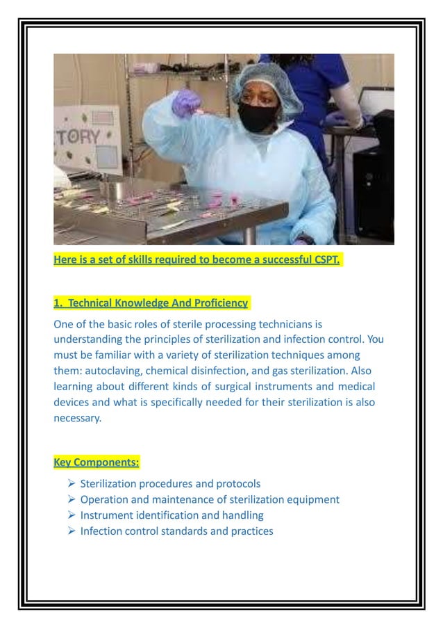 What Skills Do You Need To Become A Successful Central Sterile ...