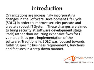 What’s making way for secure sdlc | PPTX | Operating Systems | Computer ...