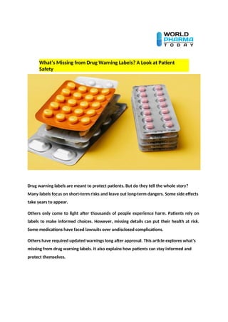 What’s Missing from Drug Warning Labels.ppt
