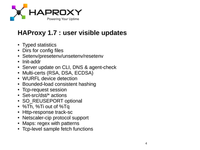 What's New in HAProxy | PPT
