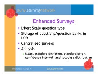 What's New In ANGEL 7.4 | PDF | Technology & Computing