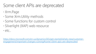 What's new for developers in Dynamics 365 v9: Client API enhancement | PPT