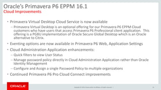 Oracle Primavera P6 16.1 Released - Everything You Need To Know | PPT