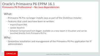 Oracle Primavera P6 16.1 Released - Everything You Need To Know | PPT