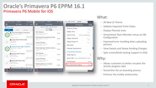 Oracle Primavera P6 16.1 Announced | PDF