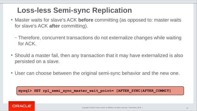 MySQL Replication: What’s New in MySQL 5.7 and Beyond | PPT