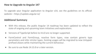 What’s New in Angular 14? | PPT